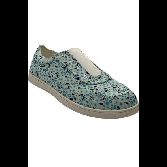 Spenco | Shoes | Spenco Orthotic Canvas Slipon Shoes Santa White Floral ...